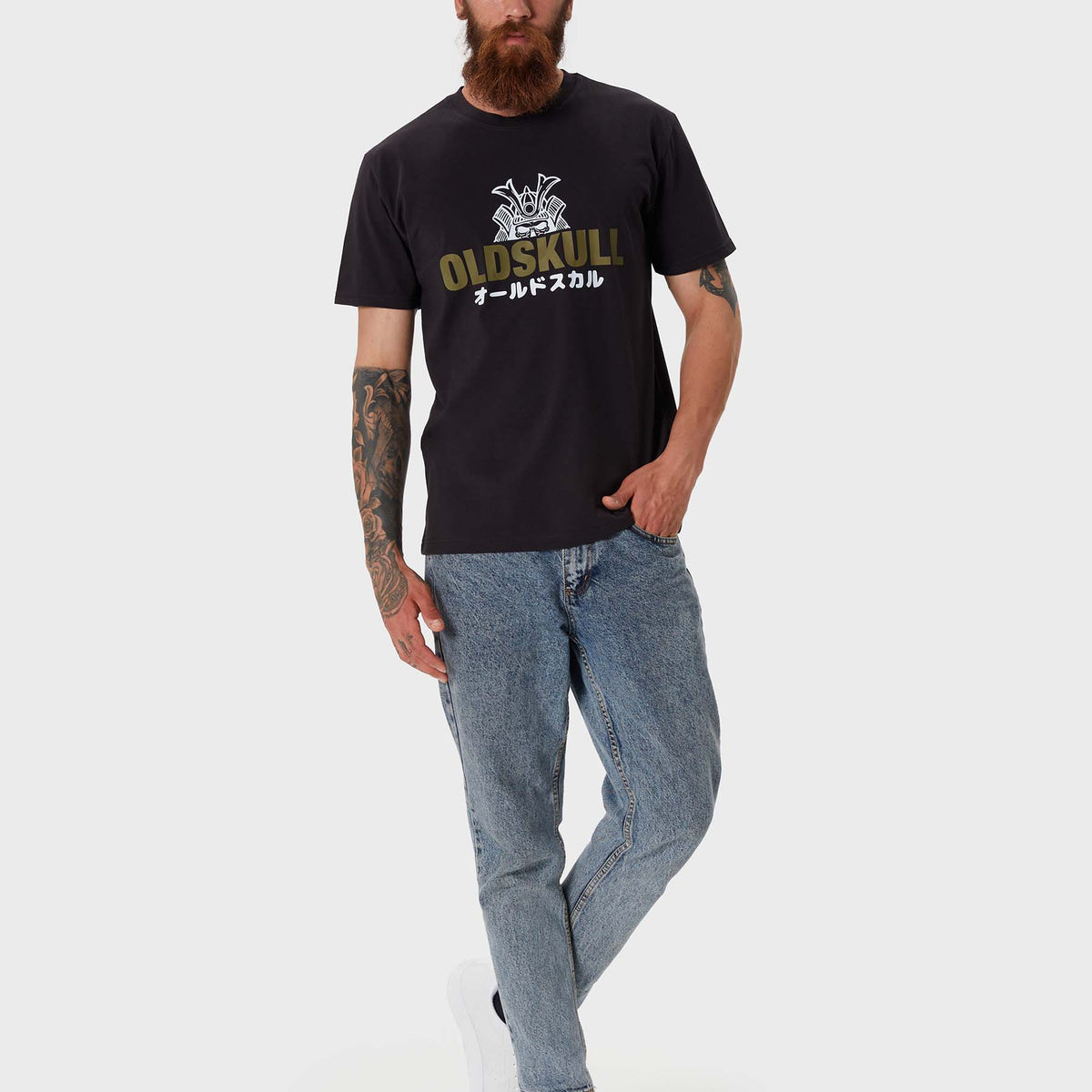 Samurai Skull T-Shirt Samurai Logo | OLDSKULL EUROPE – Oldskull